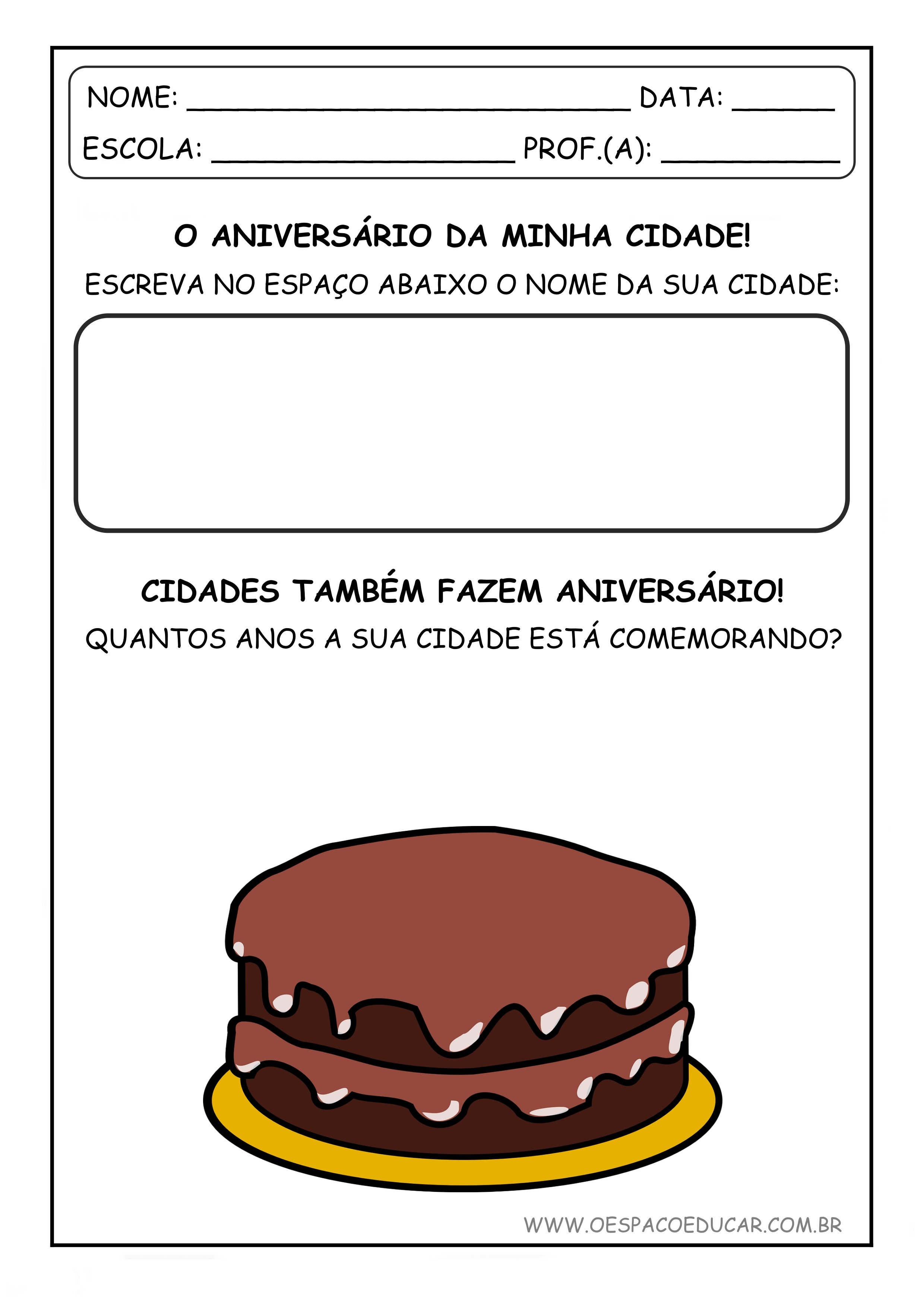 Projeto Aniversário Da Cidade Ensino Fundamental - FDPLEARN