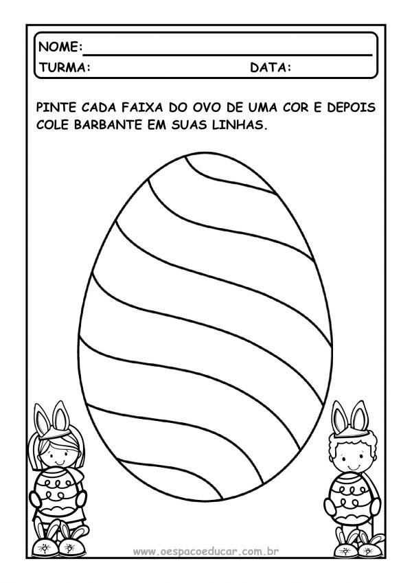Páscoa: atividade com cores e barbante! - Blog Espaço Educar