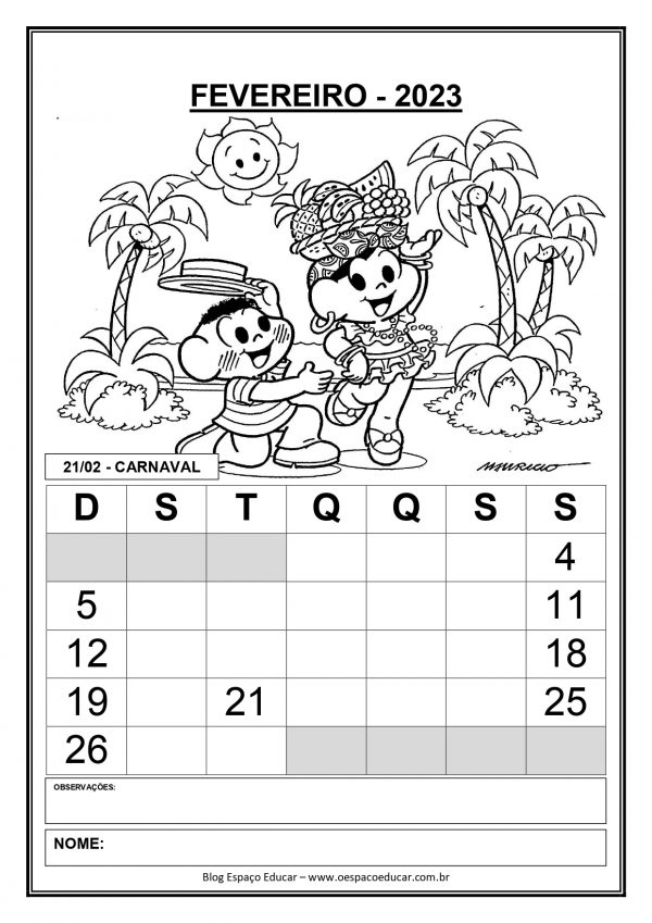 Calendários 2023 para o ano todo! - Blog Espaço Educar