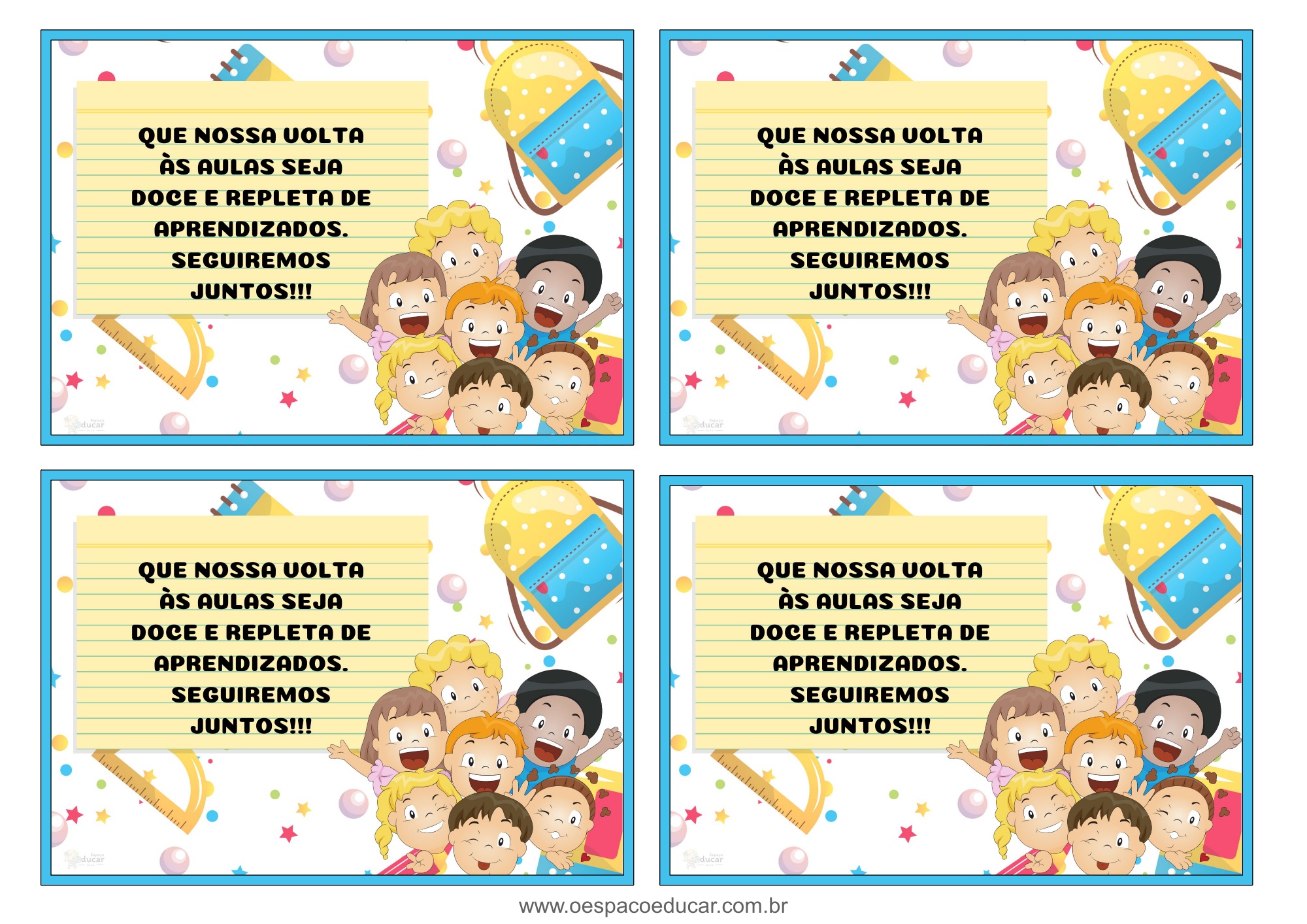 Modelo De Cartão De Volta As Aulas Ideias e Inspirações para um Novo ...