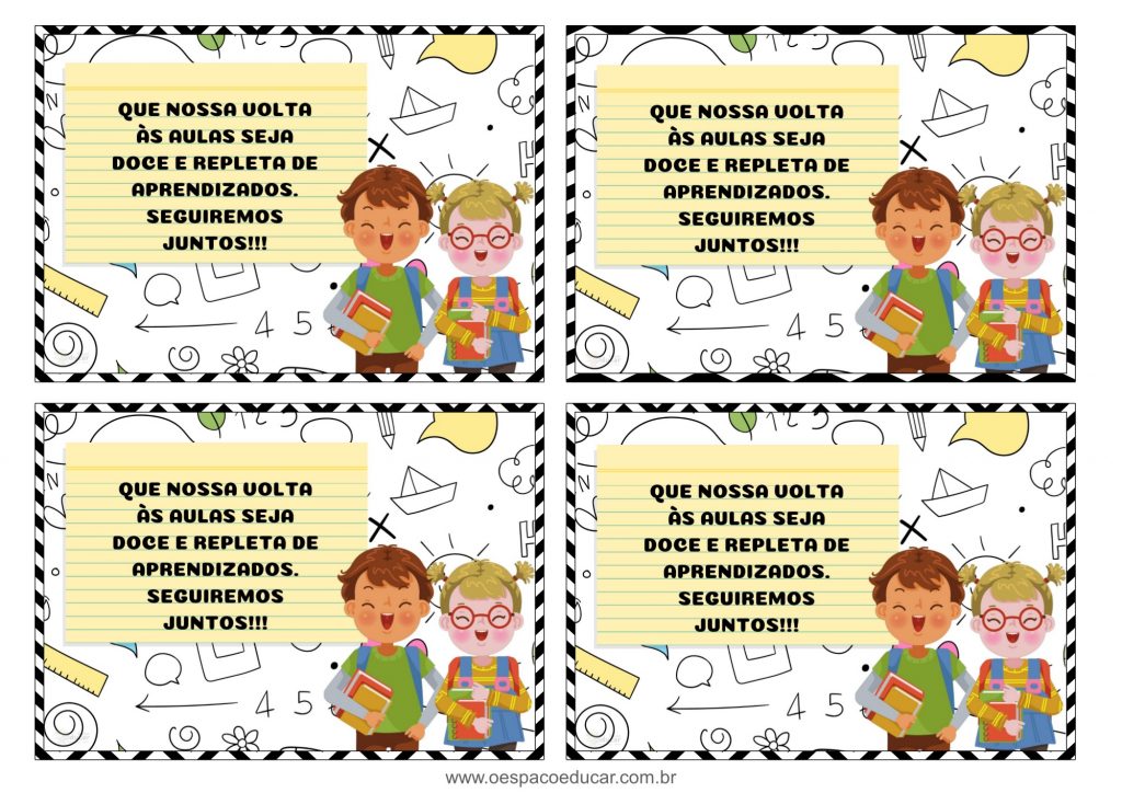Cartãozinho De Volta às Aulas - RETOEDU