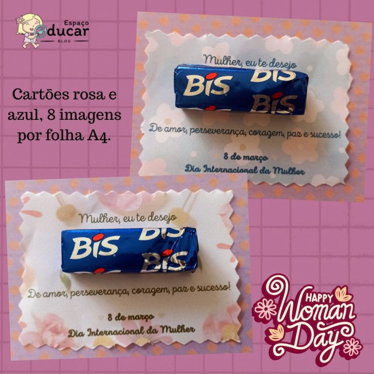 Cartão Bis dia da Mulher! - Blog Espaço Educar Cartão Bis dia da Mulher! - Blog Espaço Educar