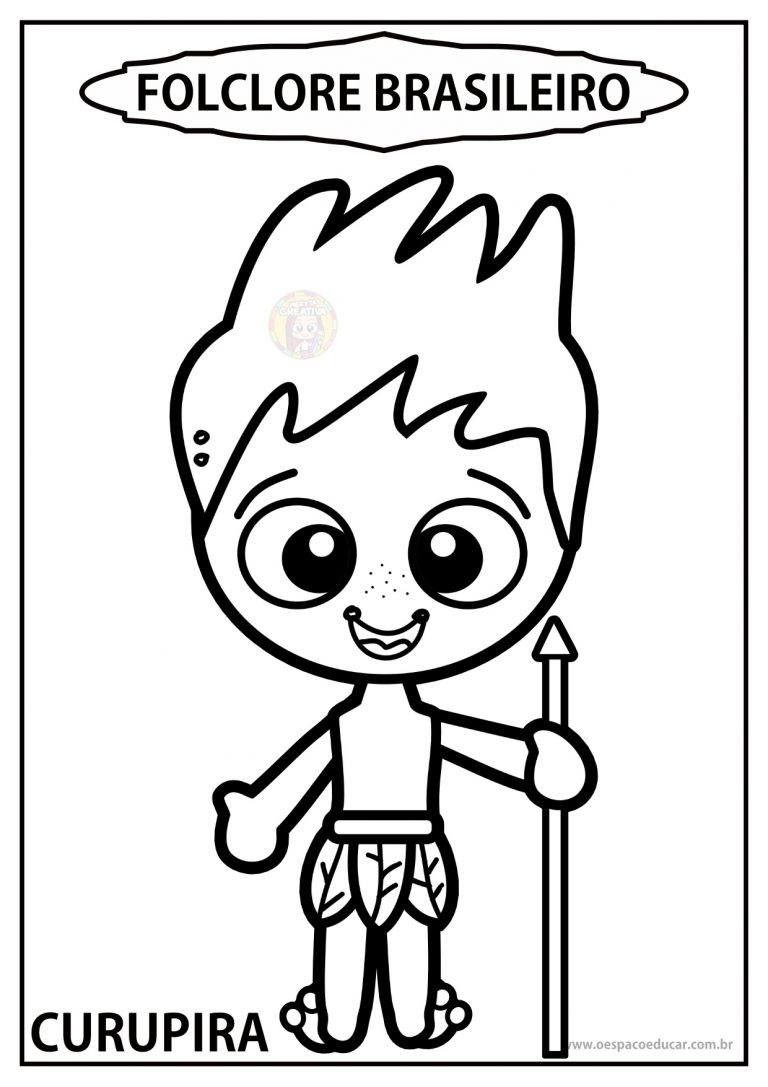Para colorir: personagens do folclore brasileiro! - Blog Espaço Educar