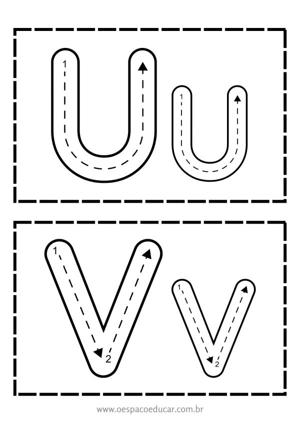 Cards traçados das letras! - Blog Espaço Educar