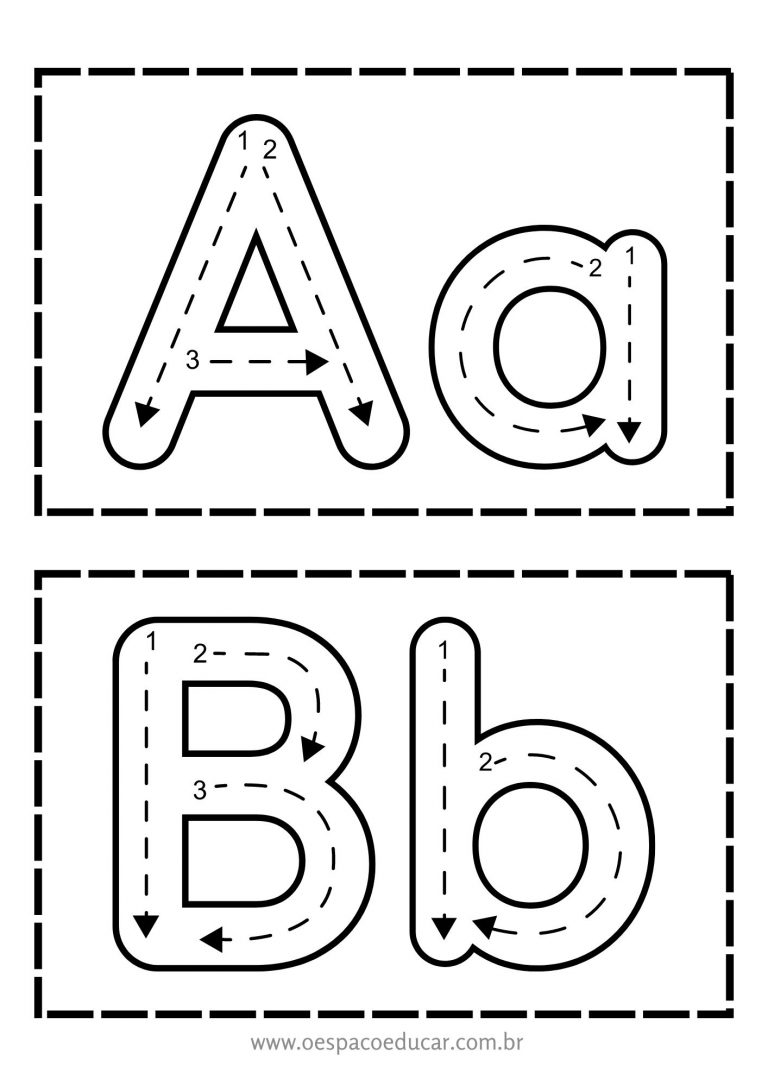 Cards traçados das letras! - Blog Espaço Educar