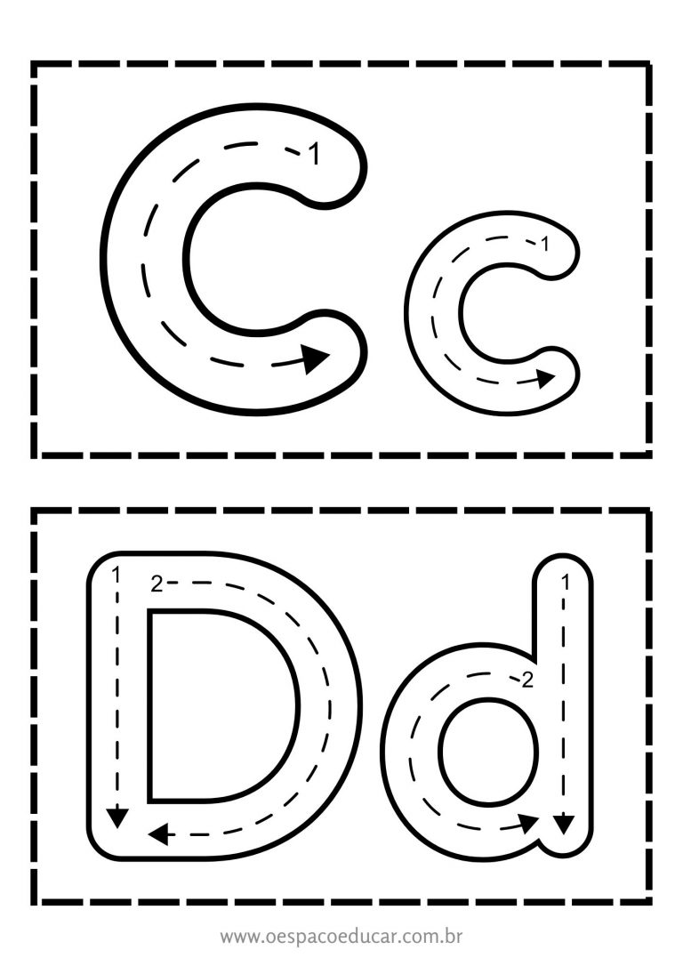 Cards traçados das letras! - Blog Espaço Educar