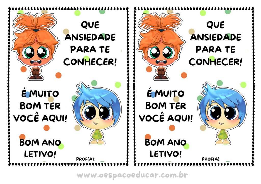 Volta às aulas: cartão divertidamente! - Blog Espaço Educar